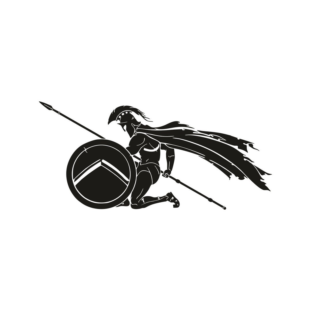 Spartan Warrior Helmet Patriotic Vinyl Decal Sticker Galea Auto Car ...