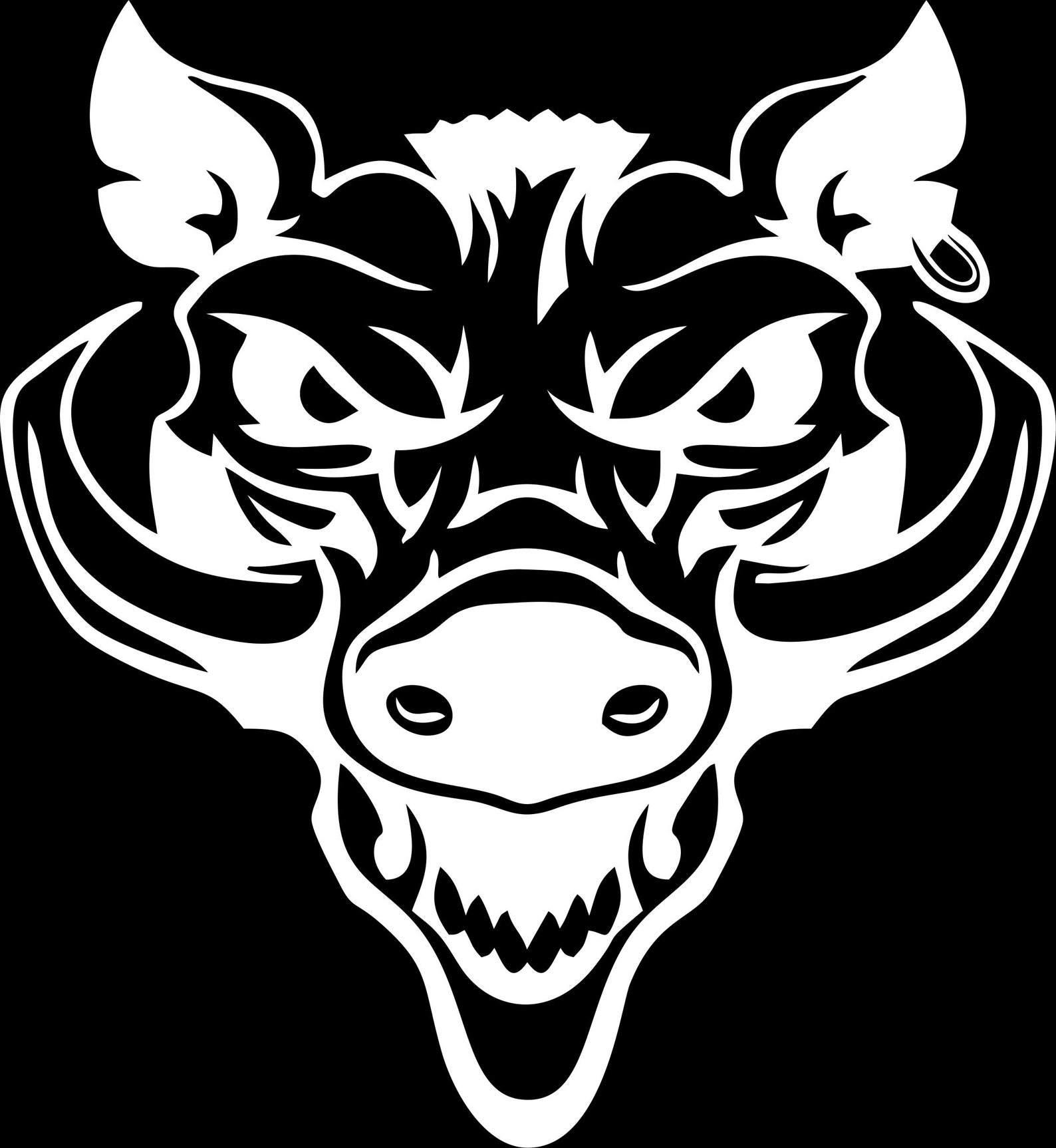 Wild Pig Boar Razorback Hog Head Warthog Autovinyl Decal Sticker Wall ...