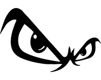 Angry Eyes Decal - Etsy