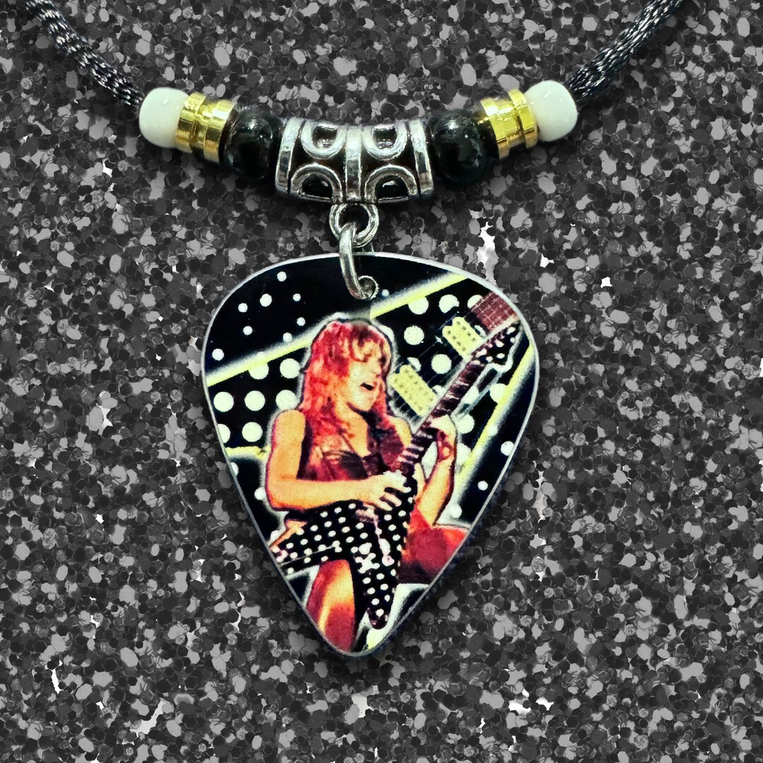 Randy Rhoads Tribute Aluminum Guitar Pick Necklace - Etsy