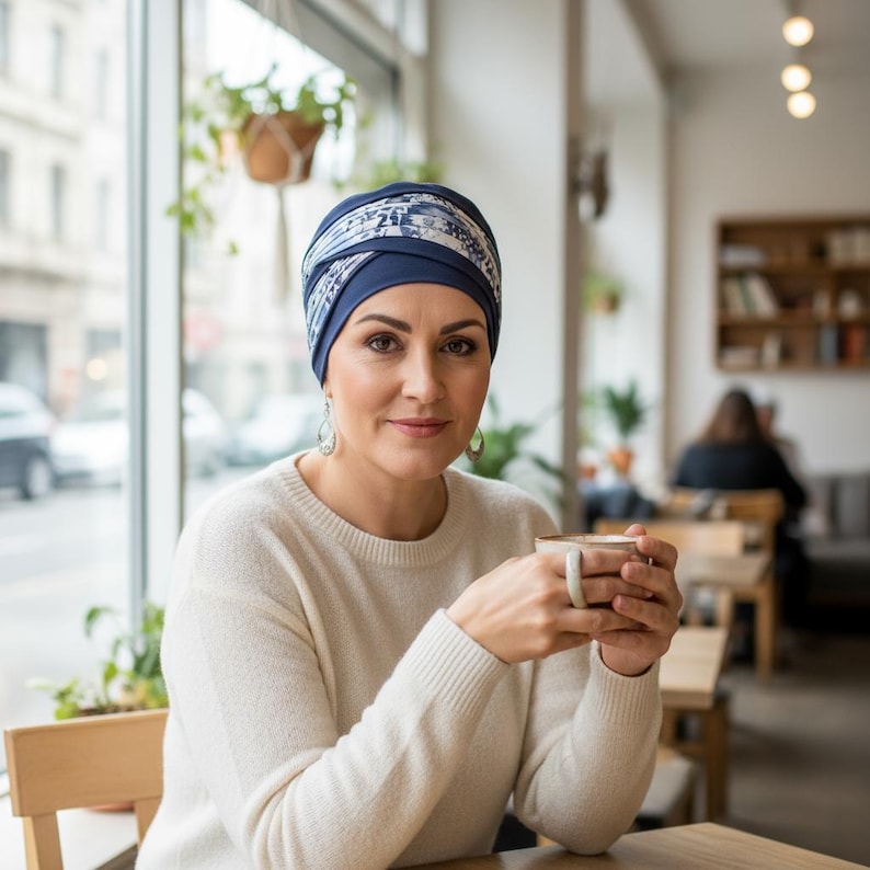 Soft Bamboo Chemo Hat: Comfortable Lined for Chemotherapy Hair Loss ...
