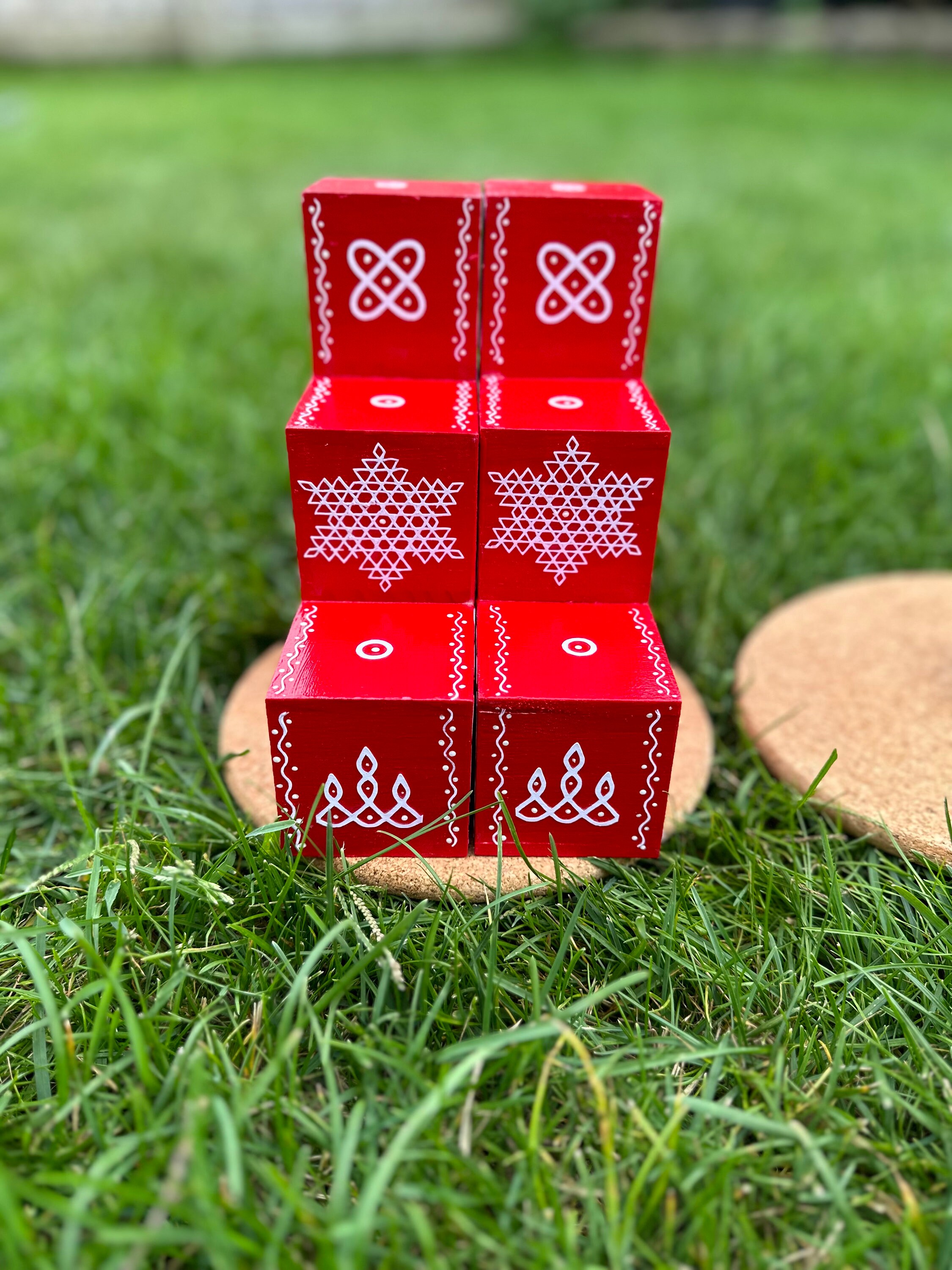 Diya Steps Stand Pair Home Decor Display Riser Kolam - Etsy
