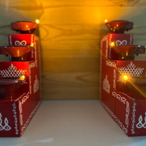 Diya Steps Stand Pair Home Decor Display Riser Kolam - Etsy