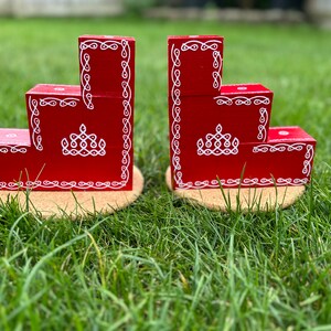 Diya Steps Stand Pair Home Decor Display Riser Kolam - Etsy