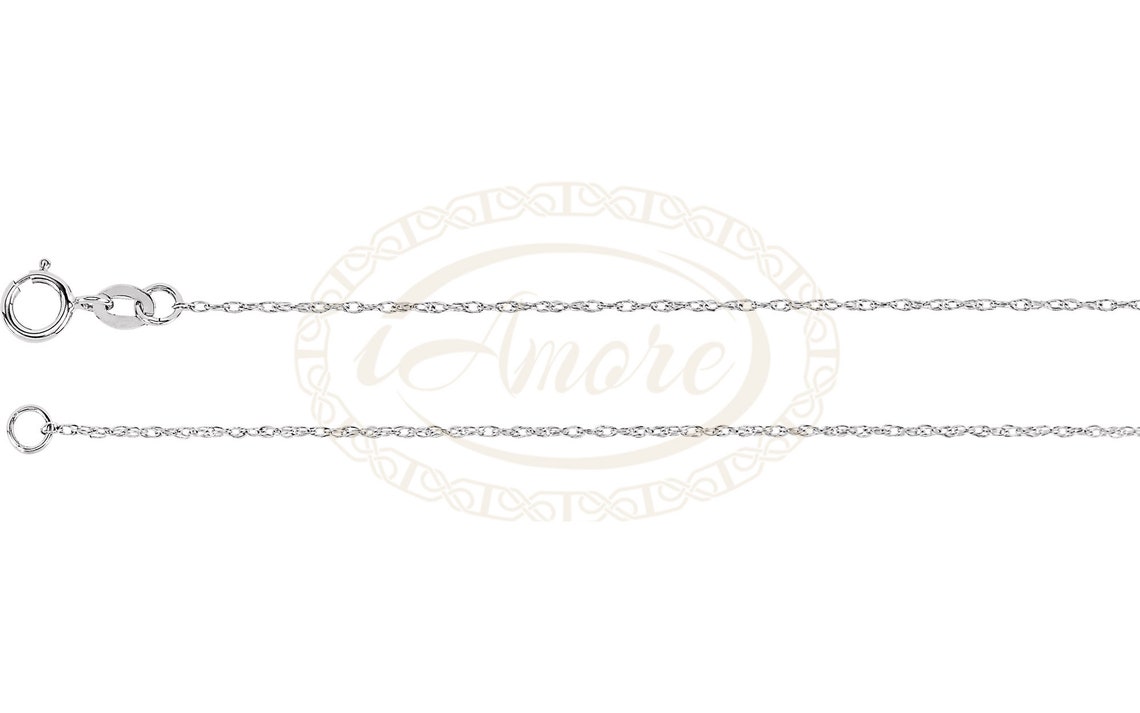 Solid Gold 1mm Rope Chain With Spring Ring Bracelet or - Etsy