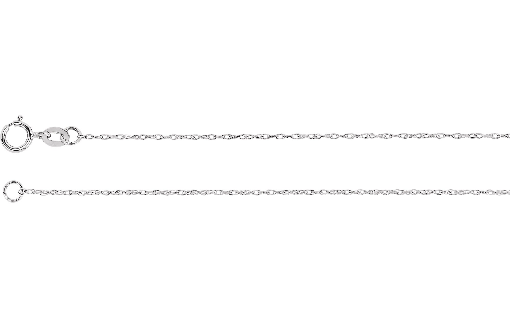 Solid Gold 1mm Rope Chain With Spring Ring Bracelet or | Etsy