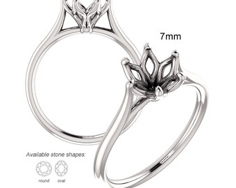 Solitaire Ring Setting - Etsy