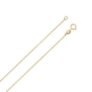 Solid Gold 1mm Rope Chain With Spring Ring Bracelet or | Etsy