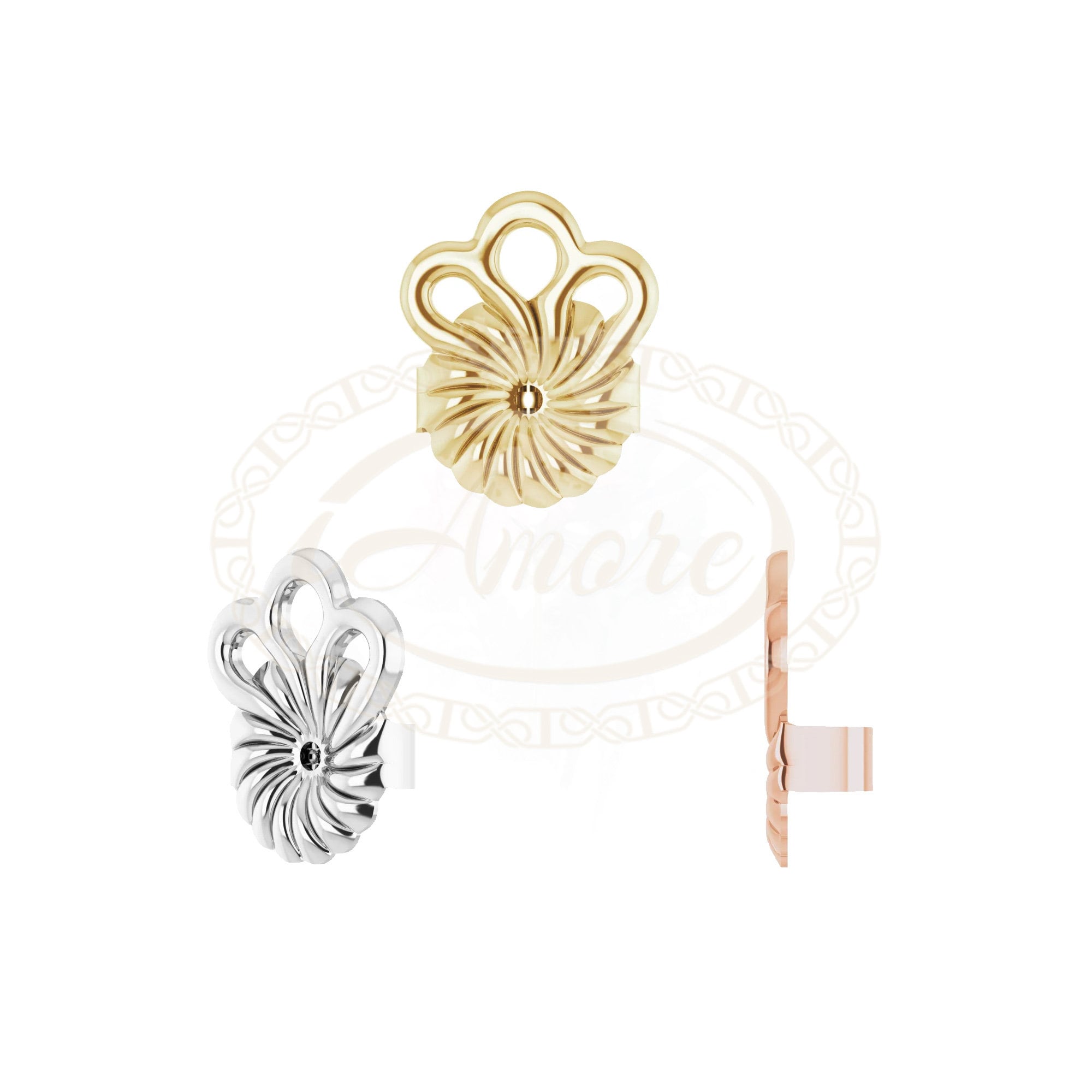 10K 14K 18K Platinum Friction Earring Back Replacement Clutch Earring ...
