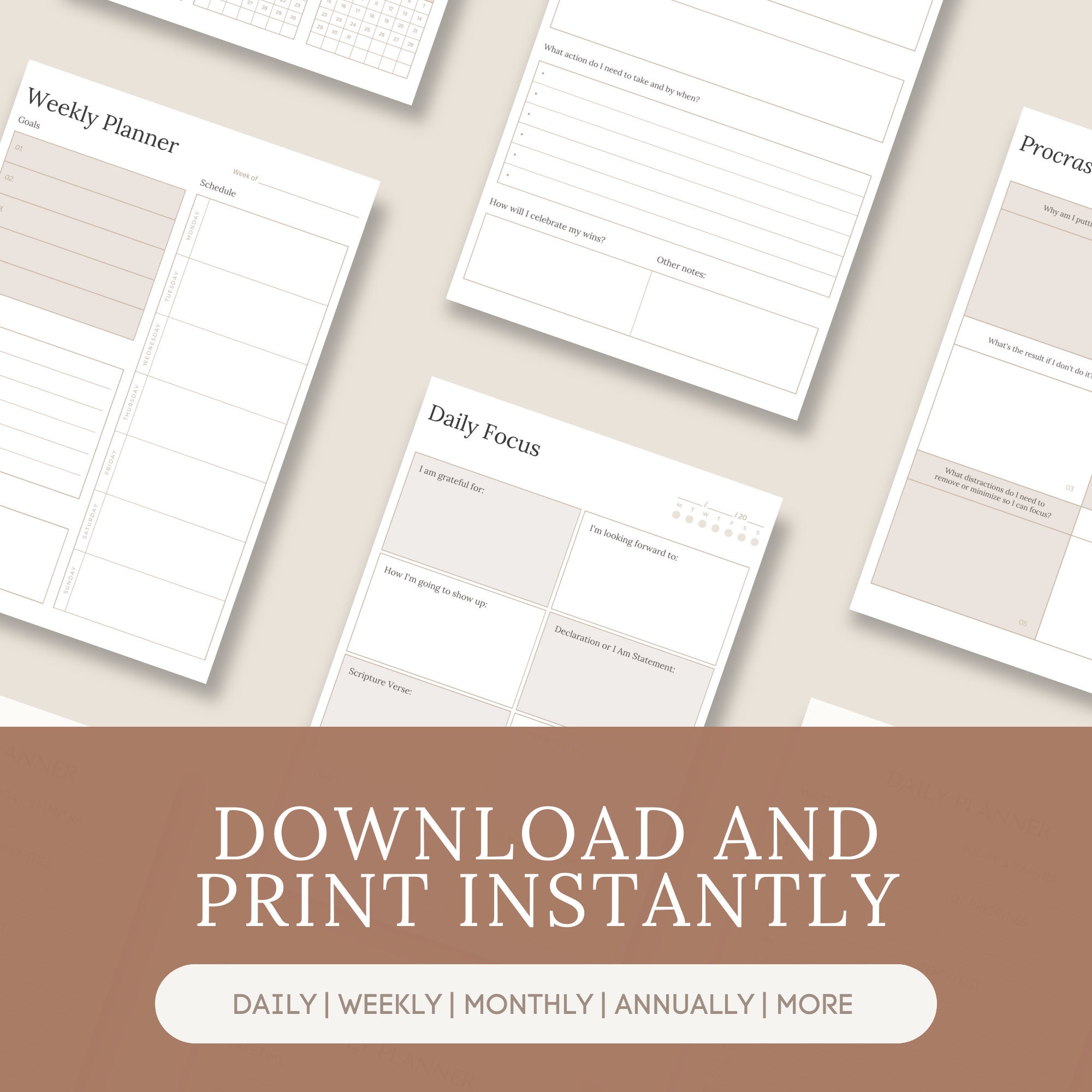 The Faith-filled Life Planner Printable Undated Reusable Planner ...