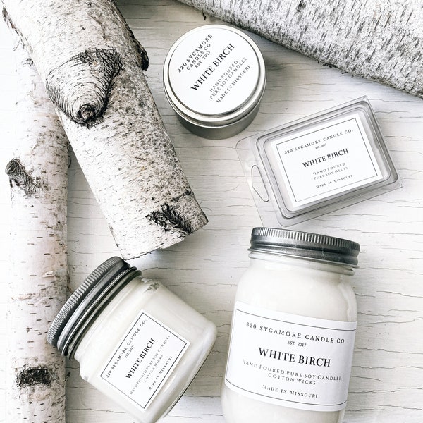 Birch Candles - Etsy