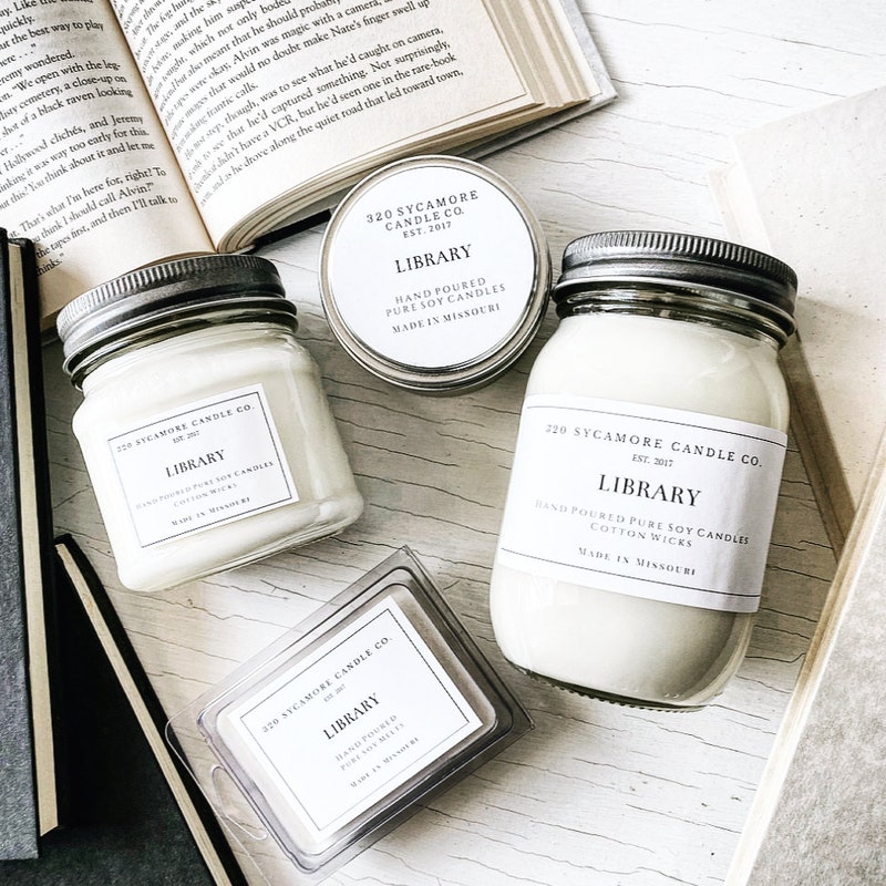 Library Candle - Etsy