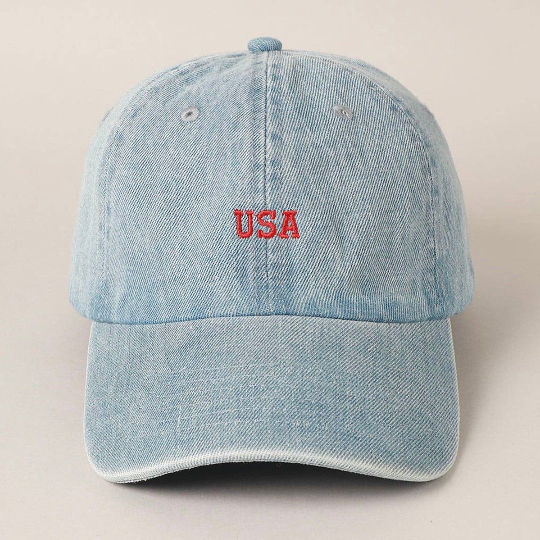 USA Embroidered Hat - Etsy