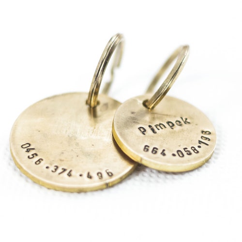 Custom Dog Tag Hand Stamped Pet ID Tag MJ Lessard - Etsy