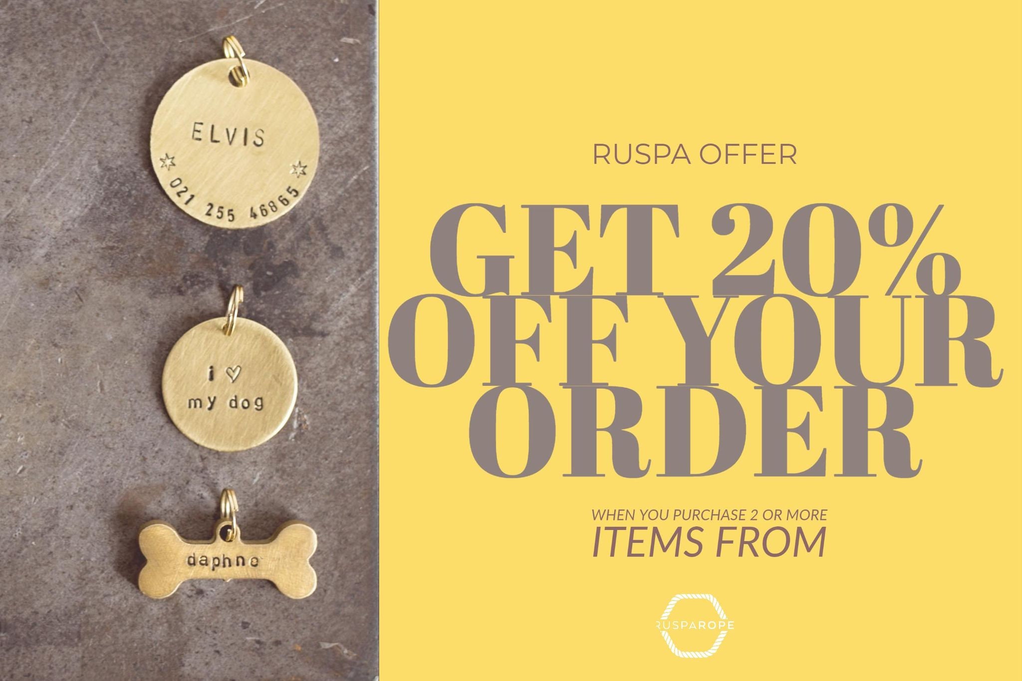 Gold Dog Tag Stamp Front & Back Brass Dog Tag Circle Dog - Etsy