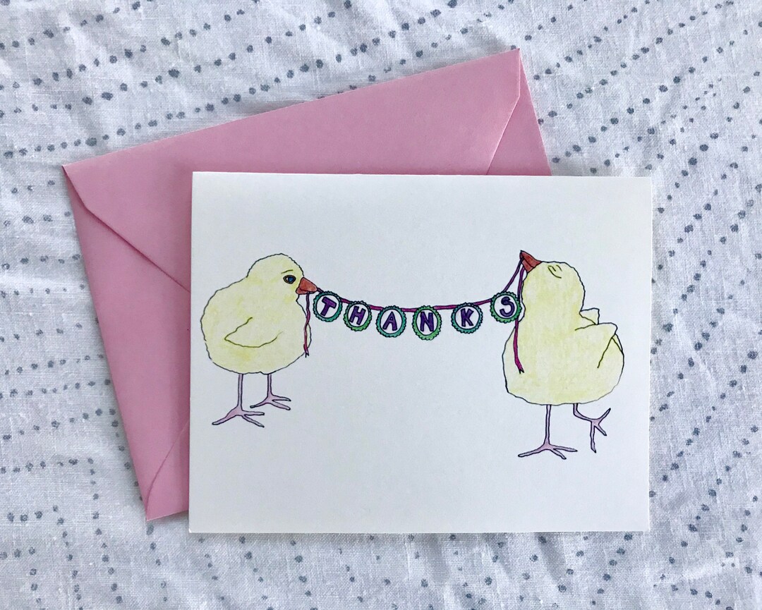 Hip Party Chicks - Thank You Baby Shower Card -5.5 X 4.25 Inches - Etsy