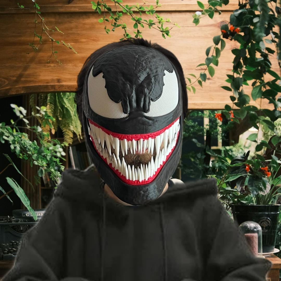 Venom Mask With Moving Jaw Full Face Cosplay Accessory 3D Printed Venom ...
