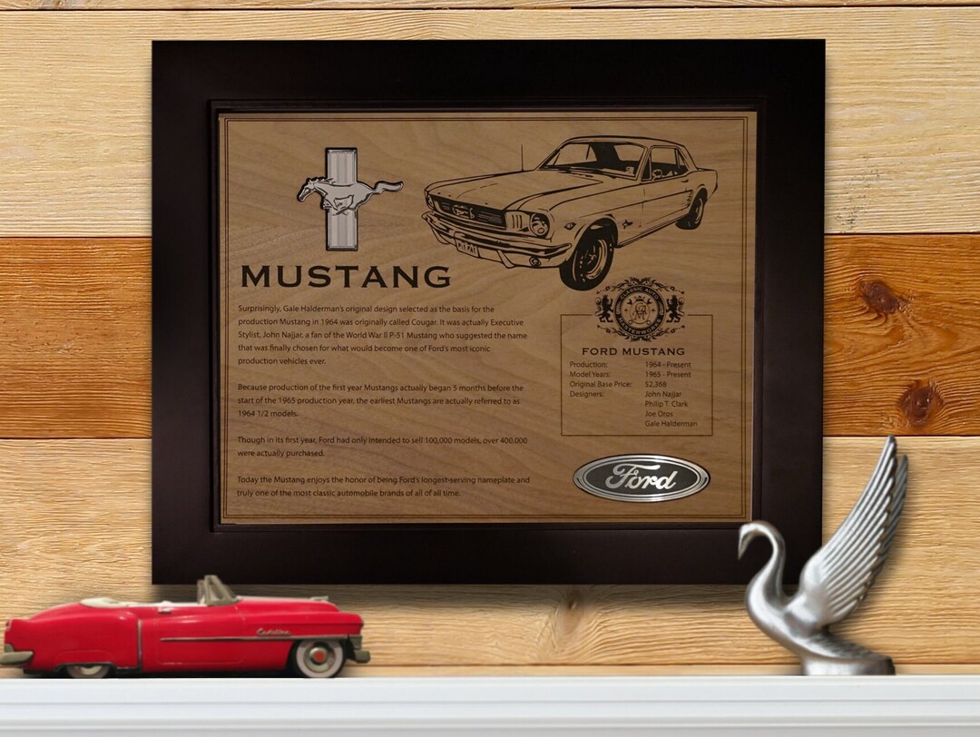 Masterworks Classic Autos Commemorative Framed Plaque Mustang Edition ...