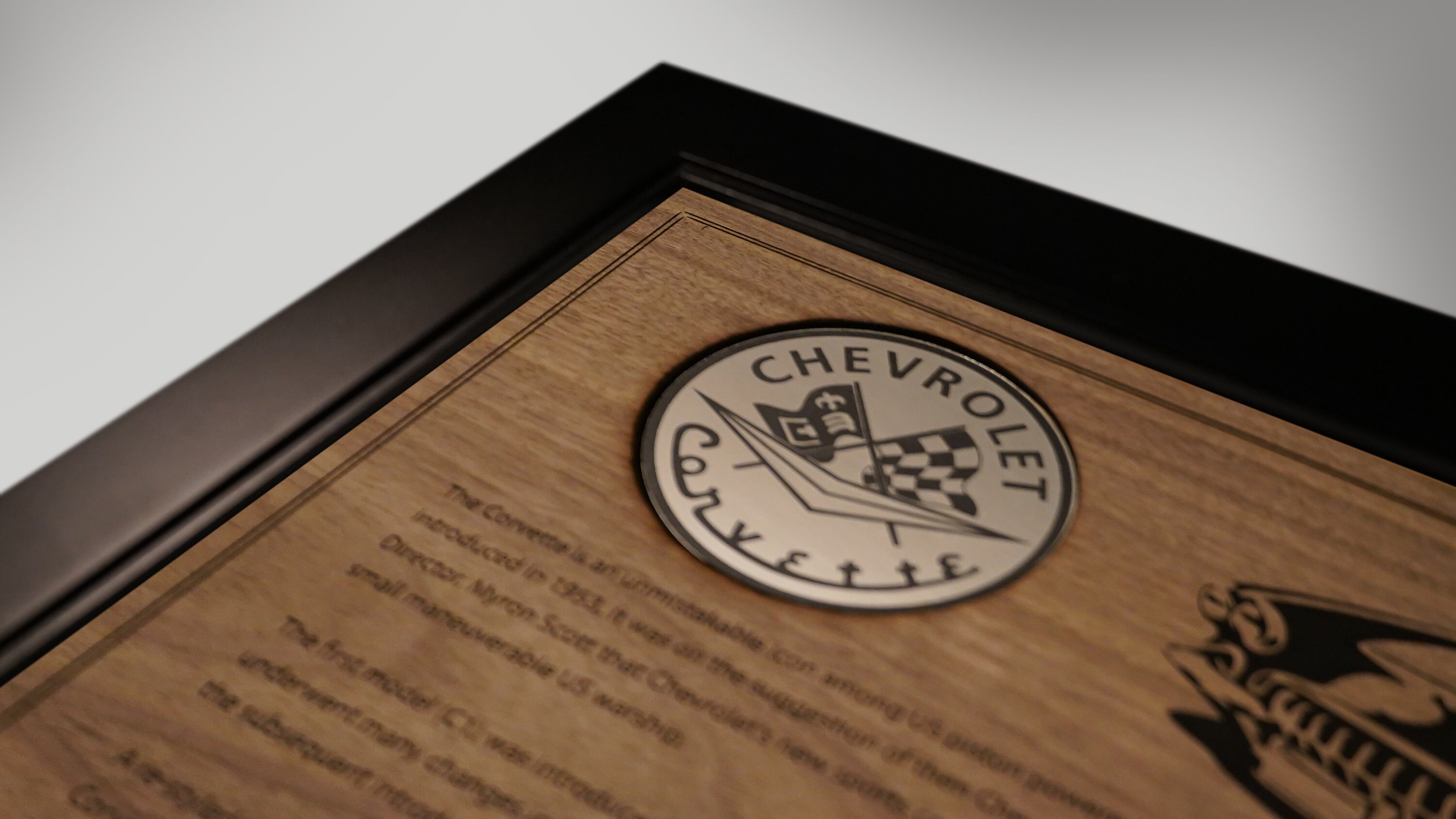 Masterworks Classic Autos Commemorative Framed Plaque - Corvette ...