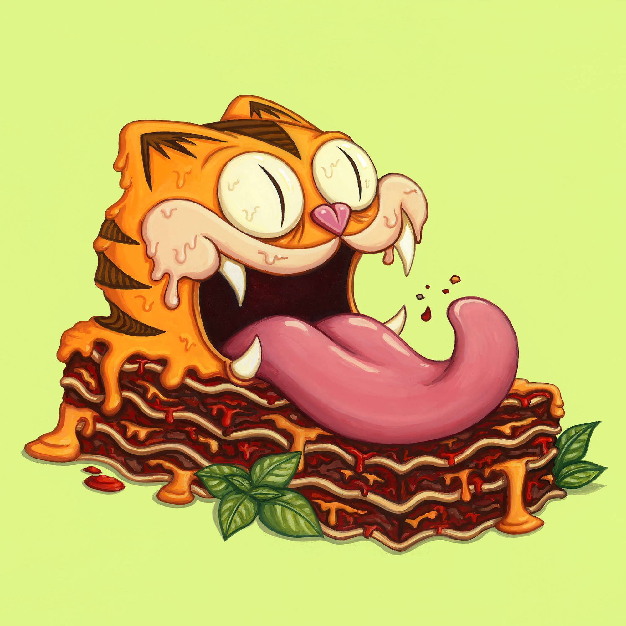 Garfield Eating Lasagna Gif