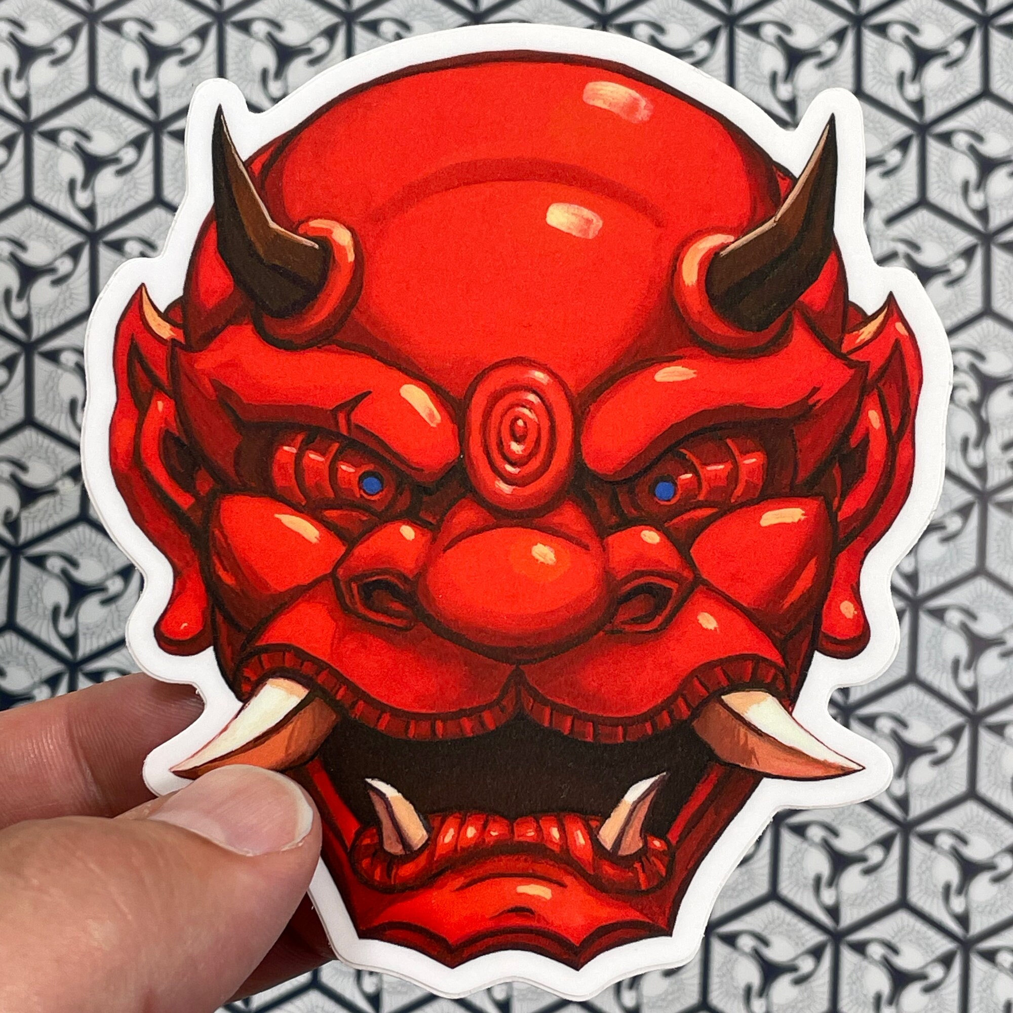 Red Oni Mask Tattoo