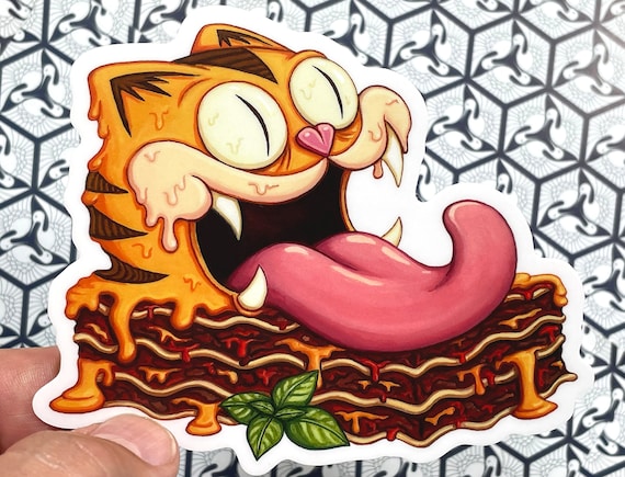 Garfield Eating Lasagna Gif