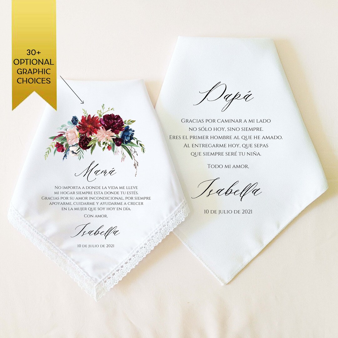 CUSTOM MESSAGE SPANISH Mother of the Bride Gift Father of the - Etsy