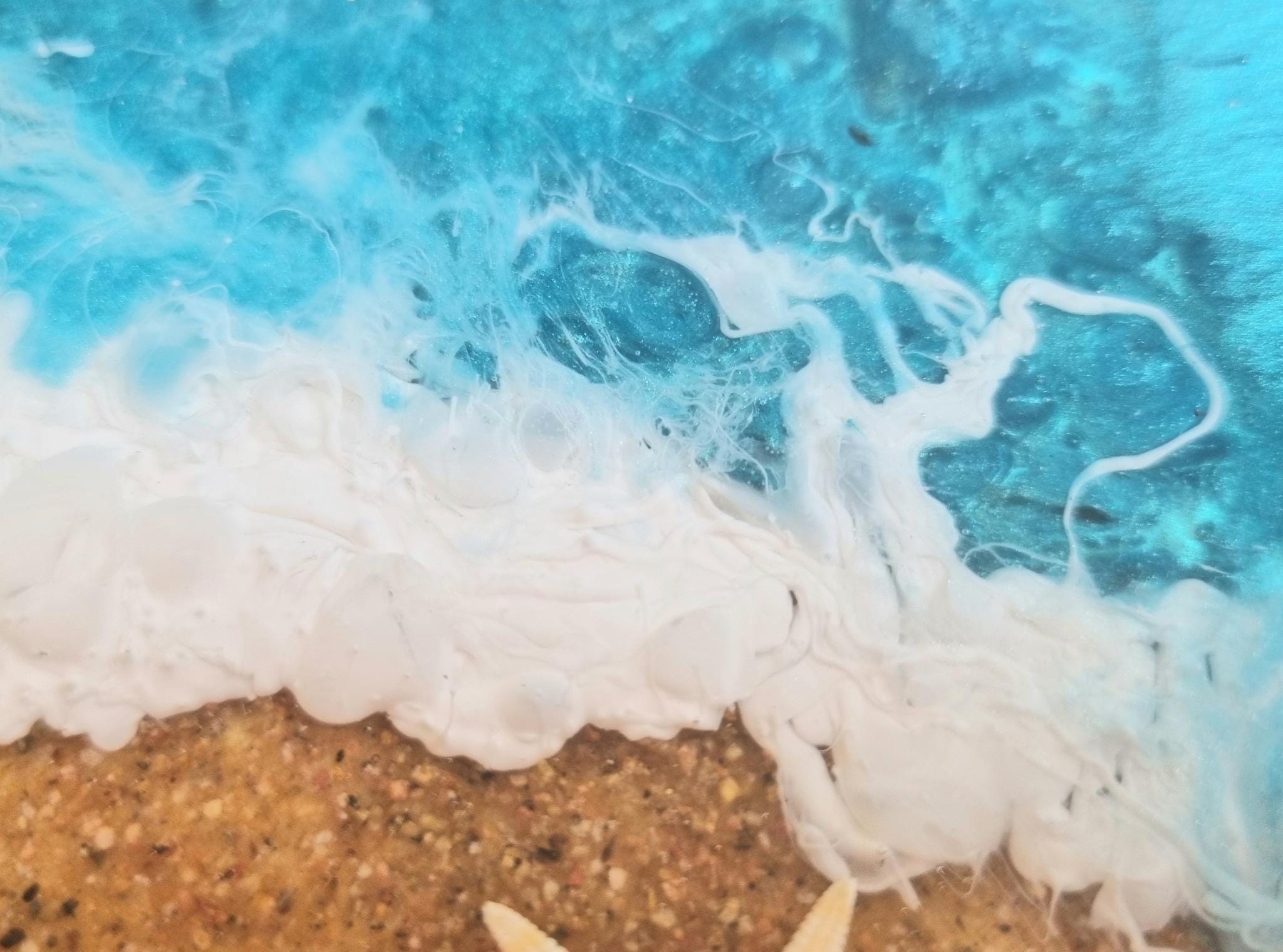 Surfboard Epoxy Resin Statue for Bookshelf Table Beach Home Decor ...