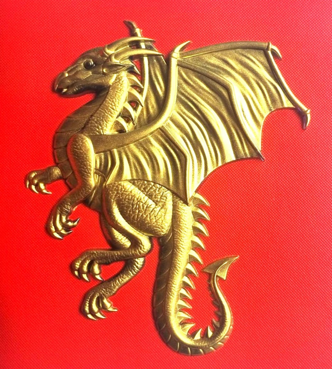 Dragon Epoxy Resin Statue for Bookshelf Wall Hanging Dragon Fantasy ...