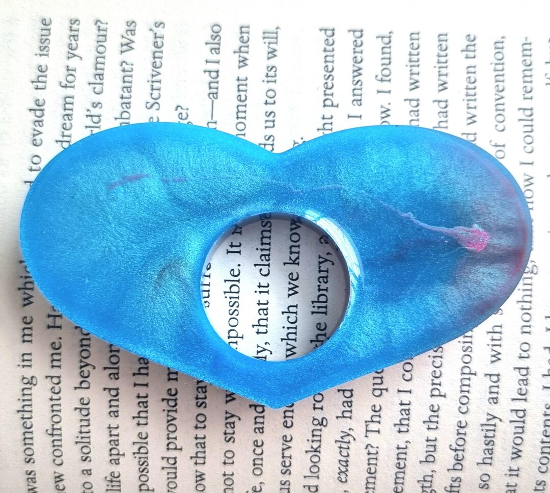 Resin Book Openers Thumb Book Holder Handmade Vibrant Blue Purple ...
