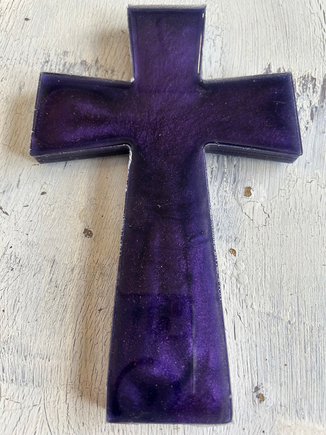 Crucifix Resin Epoxy Orthodox Wall Decoration Purple Cross Religious ...