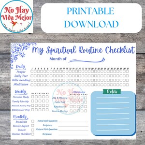 JW My Spiritual Routine Checklist - Etsy