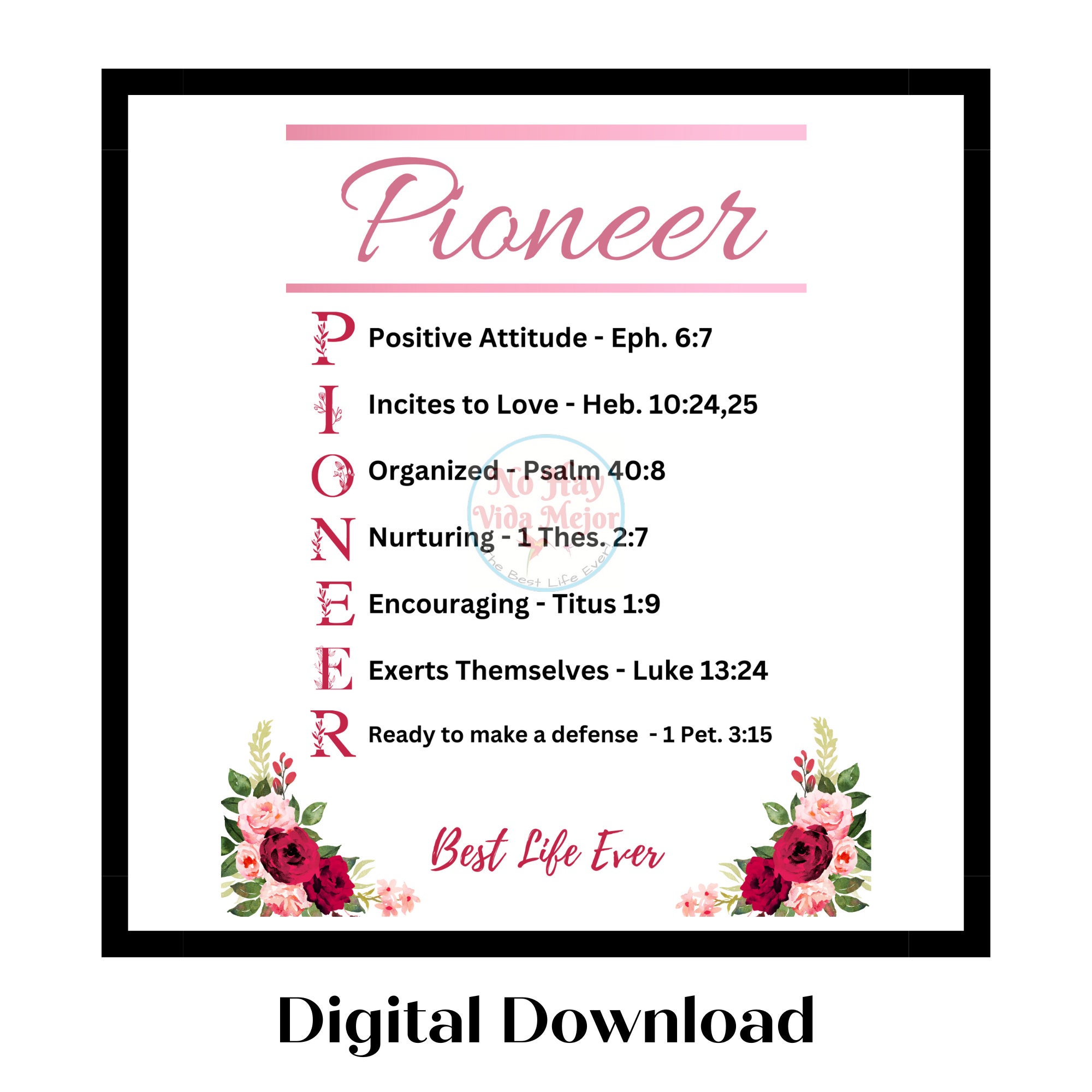 JW Pioneer Poem for Him and Her | Downloadable Printable Gift | Digital ...