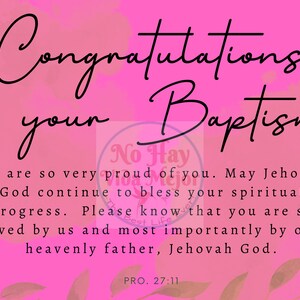 JW Baptism Printable Card, Digital Download Card - English - Etsy