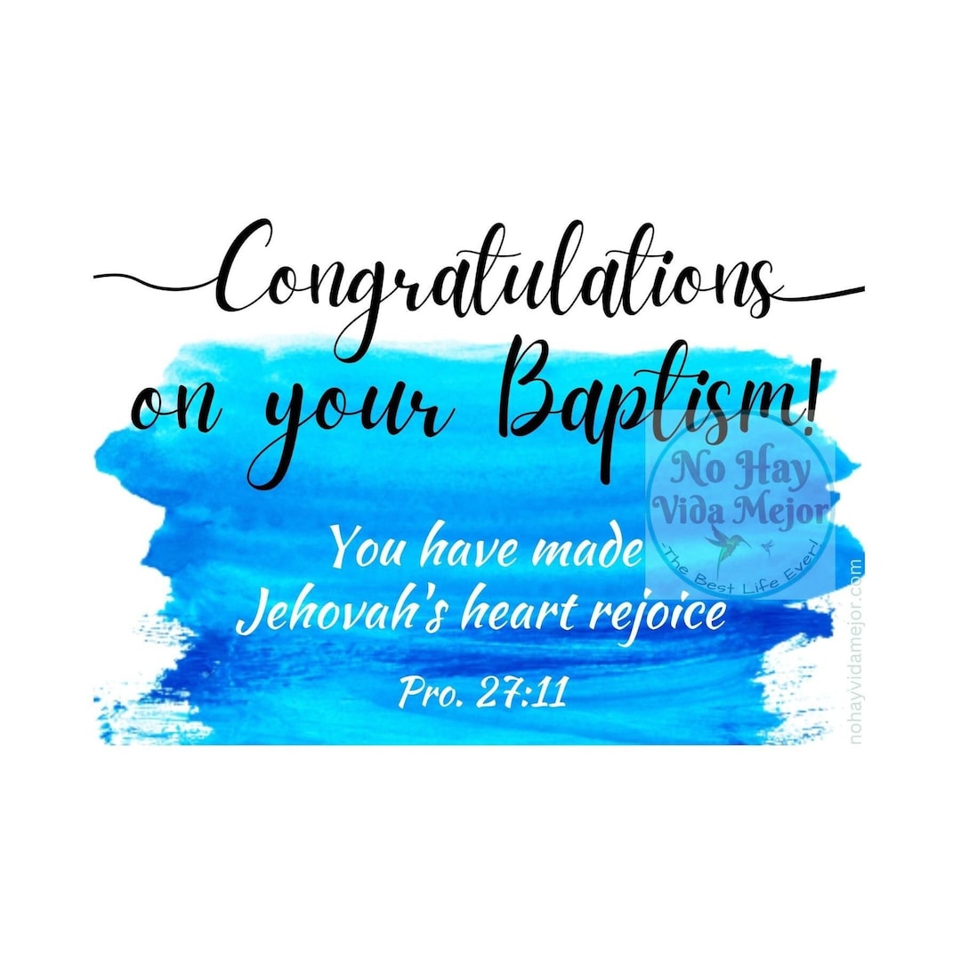 JW Baptism Printable Card, Digital Download Card - English - Etsy