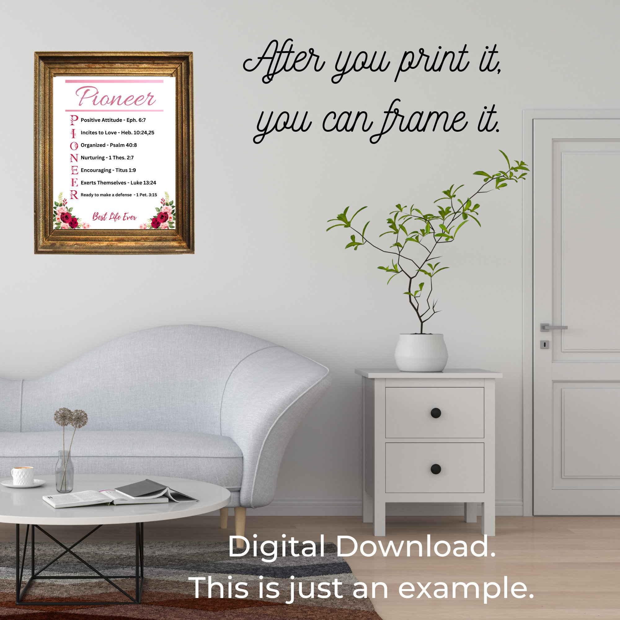 JW Pioneer Poem for Him and Her Downloadable Printable Gift - Etsy