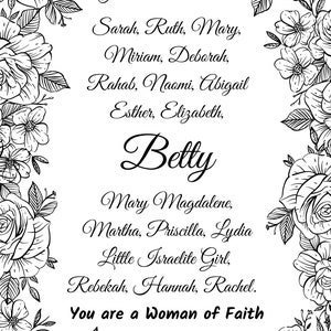 Personalized Women of Faith Bible Printable Custom Pioneer Sisters JW ...
