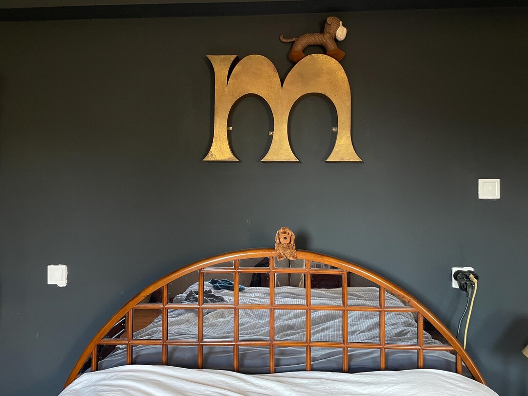 Antique Brass Box 5 Letters, Huge Size Matte Letter Sign, Brass Casting ...