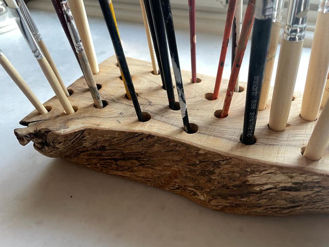 Handcrafted Wooden Tools Organizer. Pen/brush Holder. Workbench Storage ...