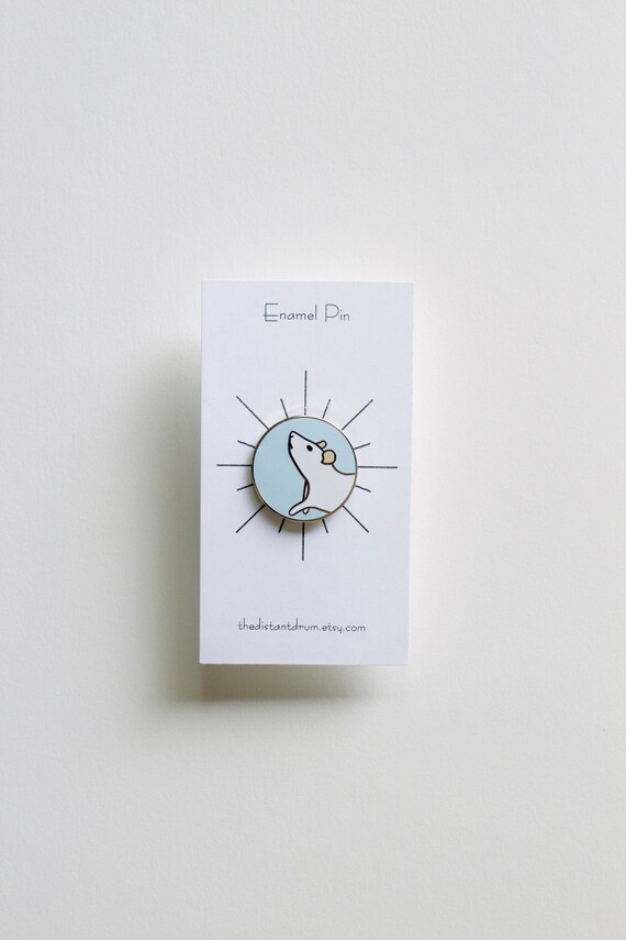 Rat hard enamel pin | Etsy