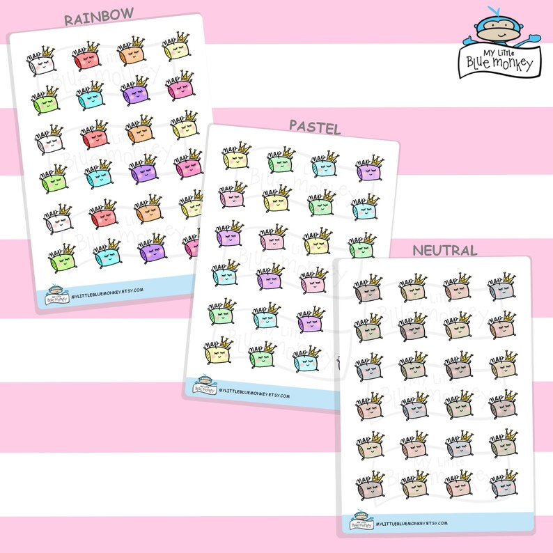 Nap Queen Pillow Doodle Icon Stickers - Planner Sticker (MMI004) - Etsy ...