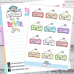Day off Planner Sticker, Work Sticker - Planner Stickers (MMI036 ...