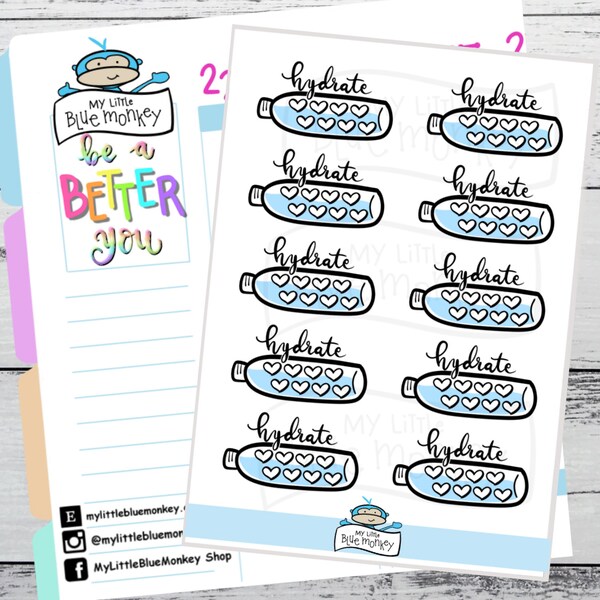 Water Intake Sticker - Etsy