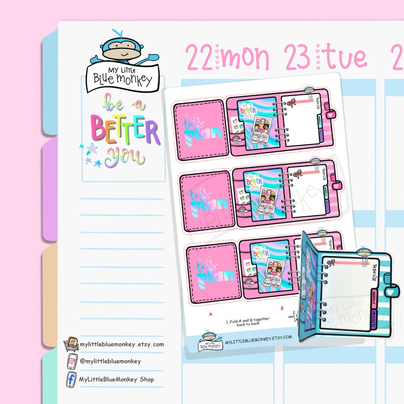Foldable Planner Spread Sticker - Foldable Planner Sticker, Functional ...