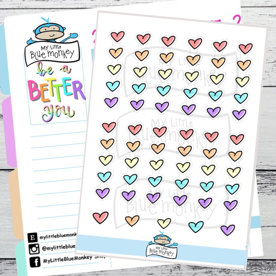 Heart Checklist Stickers Planner Stickers Planner Decoration MMI001 - Etsy