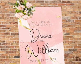 Pink Wedding Sign | Etsy