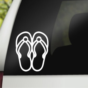 Flip Flop Decal, Beach Decal, Summer Decal, Glitter Vinyl Decal - Etsy