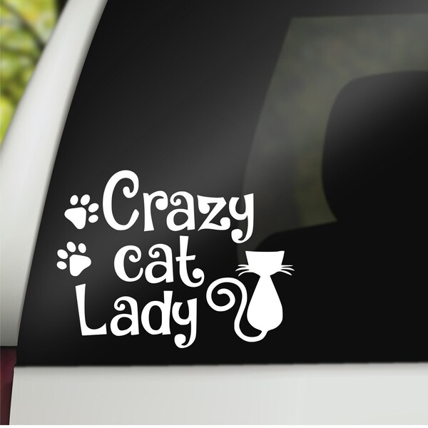 Crazy Cat Lady Decal - Etsy
