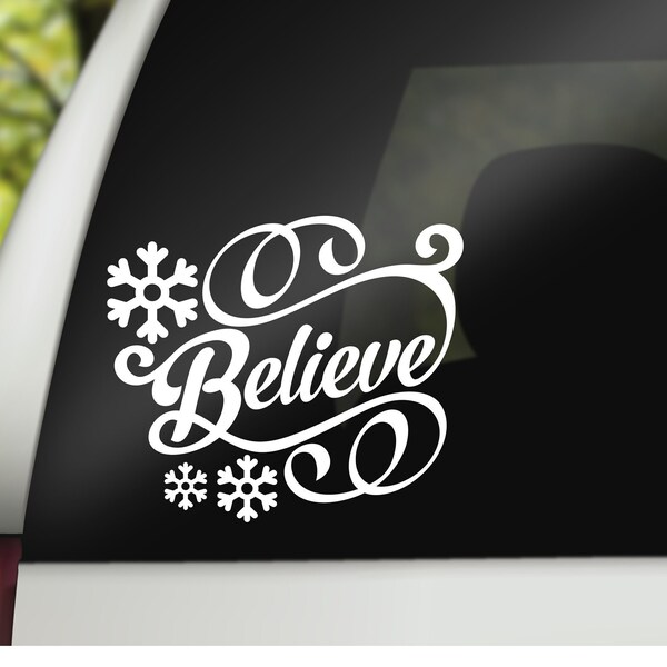 Believe Vinyl Decal - Etsy