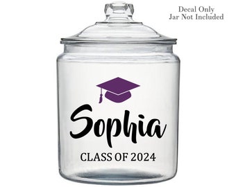 Personalized Graduation Wishes Decal, Graduation Keepsake, Class of ...